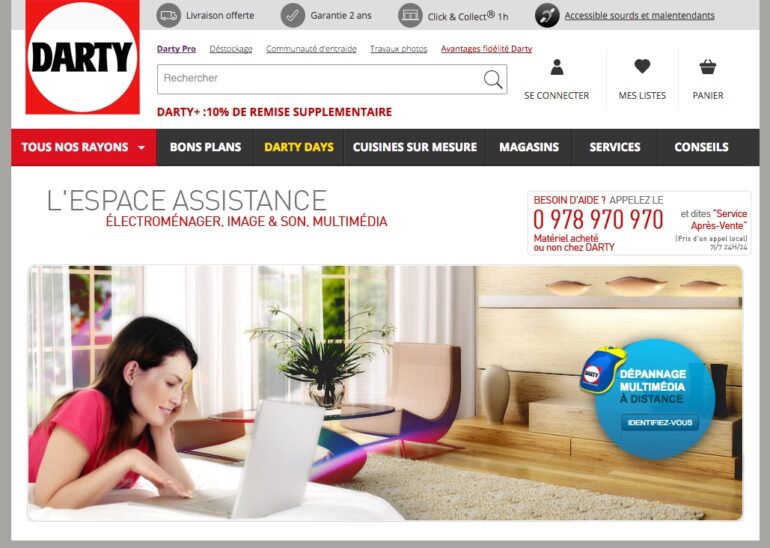 Comment appeler darty sans payer