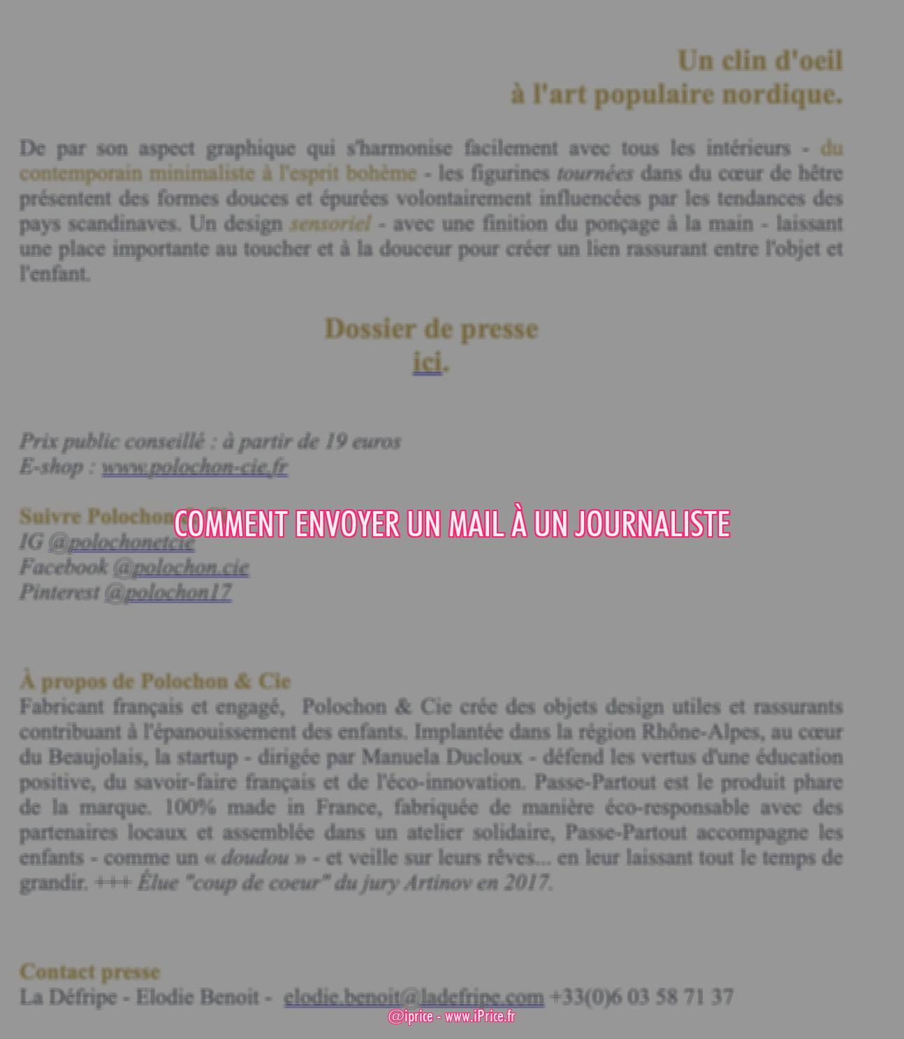 comment envoyer un mail à un journaliste