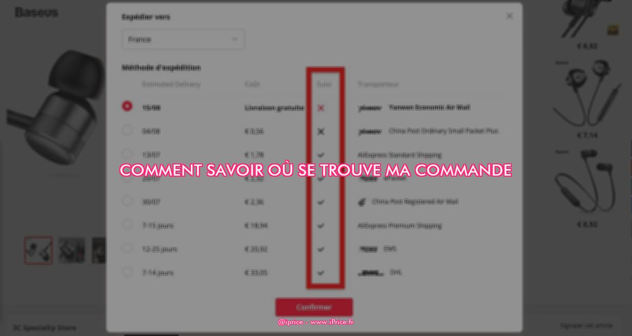 Comment savoir où se trouve ma commande